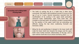 systematic review : Oral Habits on Dental Alignment .pptx