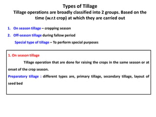 TIilage.pptx 2024 manipulation of soil resulted in tilth | PPT