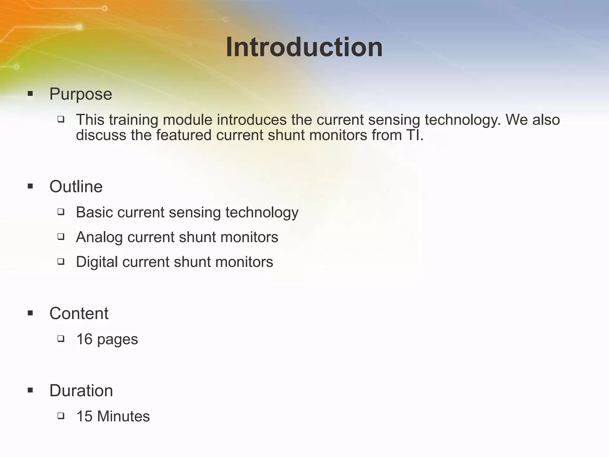 Current Shunt Monitors | PPT