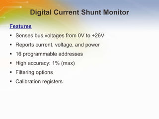 Current Shunt Monitors | PPT