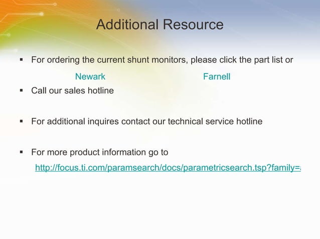 Current Shunt Monitors | PPT