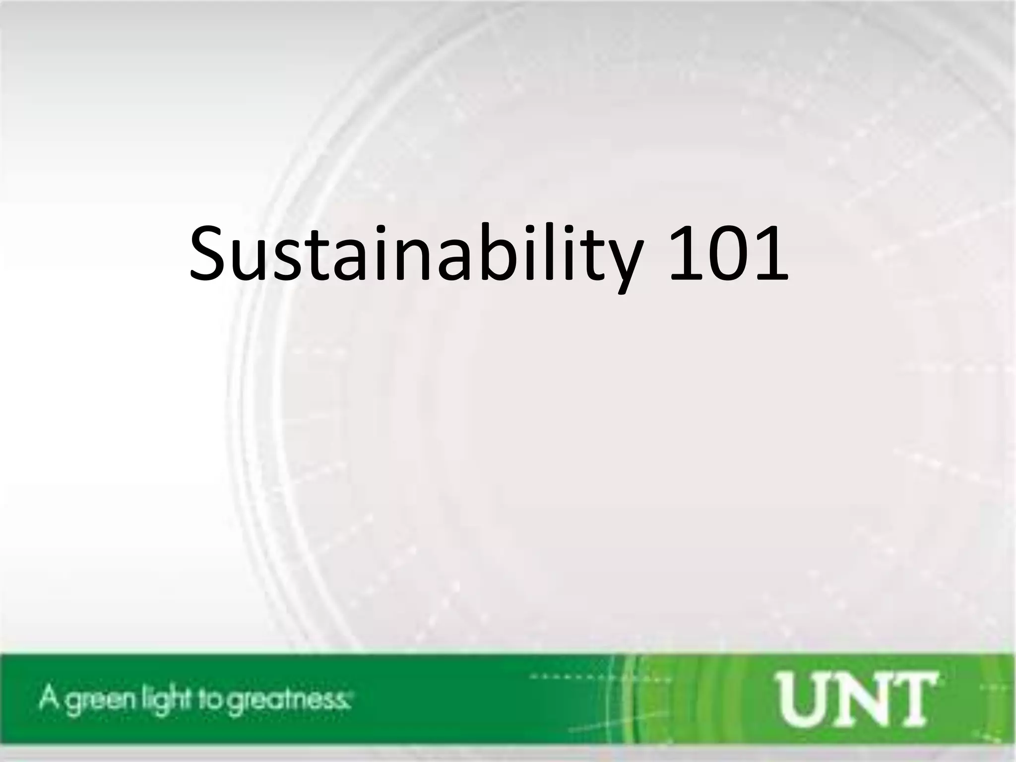 Sustainability 101 | PPTX
