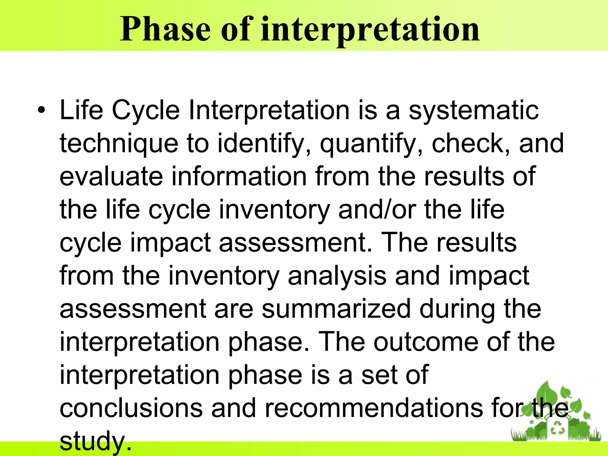 Life Cycle Assessment | PPTX