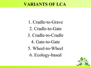 Life Cycle Assessment | PPTX