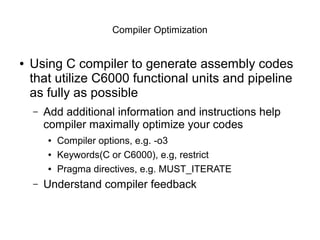 Ti DSP optimization on Jacinto | ODP