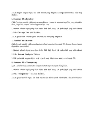 efek di corel drow | DOCX