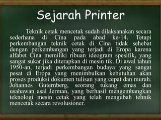 sejarah printer dan scanner | PPTX