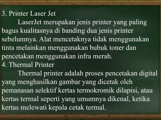 sejarah printer dan scanner | PPTX