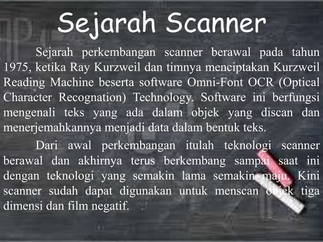 sejarah printer dan scanner | PPTX