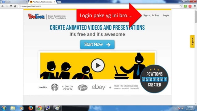 Cara membuat Powtoon | PPT