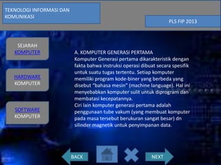 sejarah komputer beserta hardware dan software | PPT