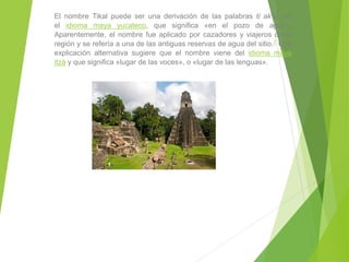 Tikal en el mundo maya | PPTX