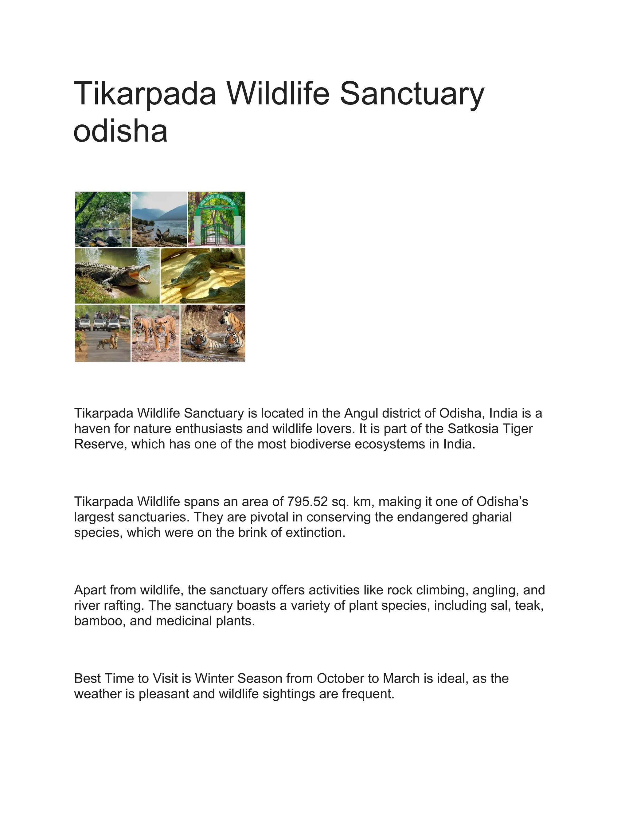 Tikarpada Wildlife Sanctuary odisha.docx