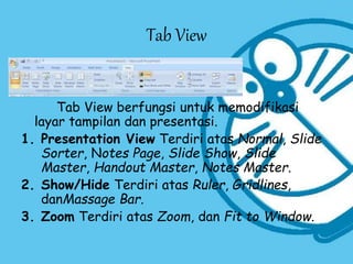 MS Power Point 2007 Mengenal Ms Power Point 2007 | PPTX