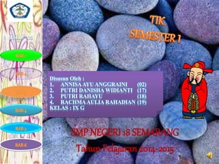 TIK BAB 1 kelas 9G SMPN 18 SMG | PPT