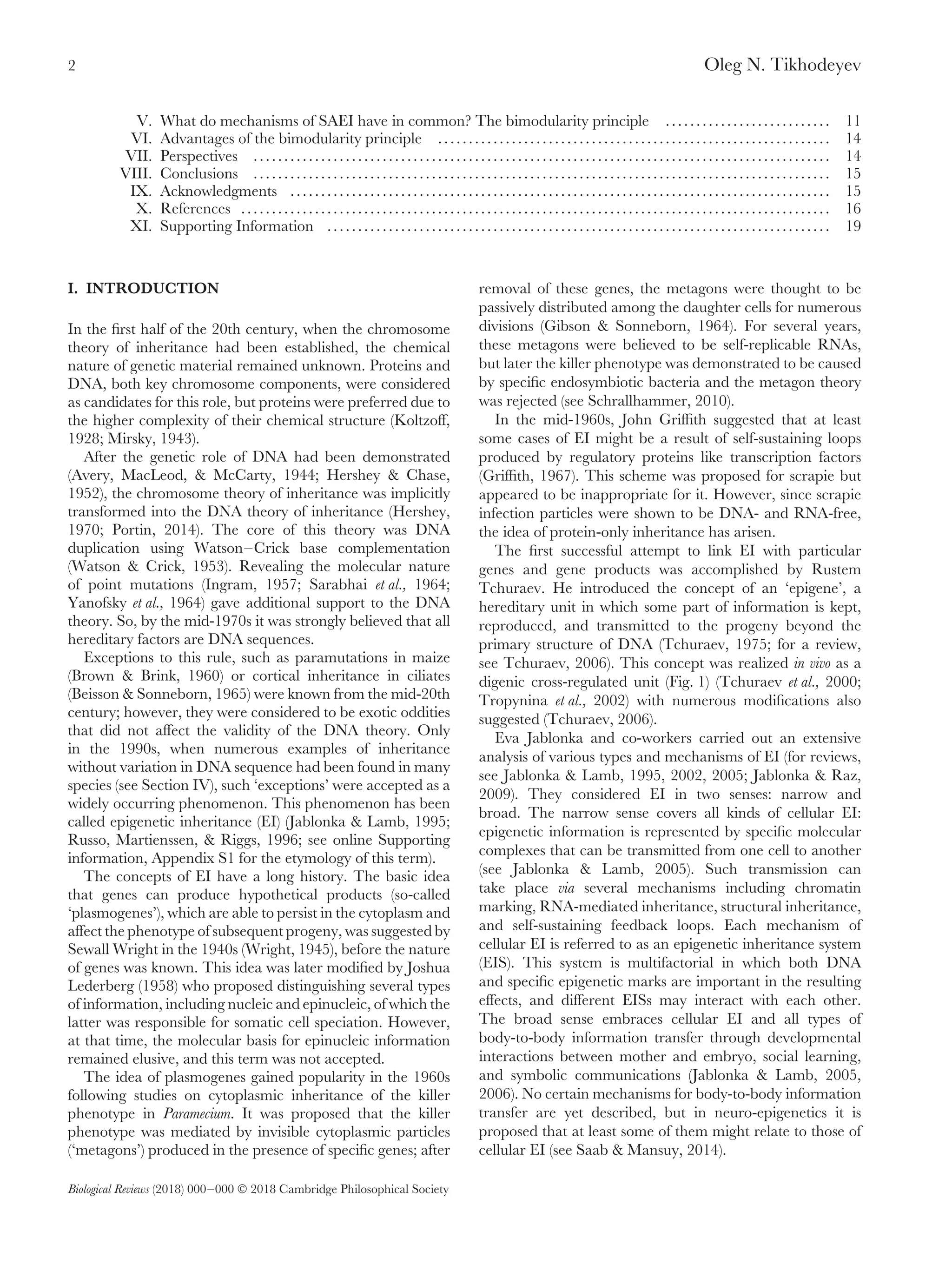 The mechanisms of epigenetic inheritance: how diverse are they? | PDF