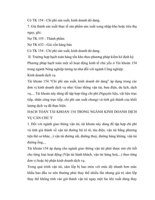 Tai khoan 154 - chi phí sản xuất, kinh doanh dở dang | PDF