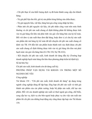 Tai khoan 154 - chi phí sản xuất, kinh doanh dở dang | PDF