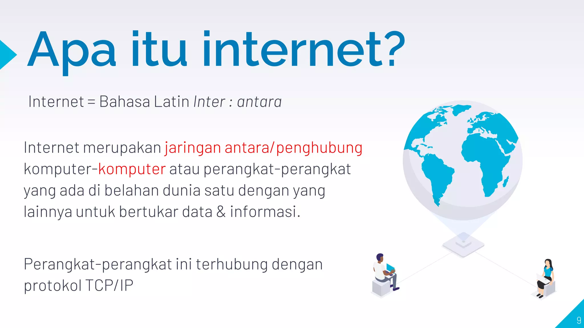 TIK Kelas IX Pengertian, Sejarah dan Perkembangan Internet | PPTX