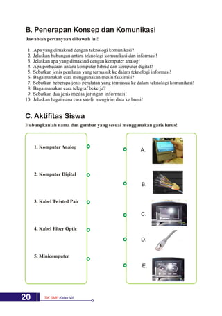 Tik kelas 7. bab 1. teknologi informasi dan komunikasi | PDF