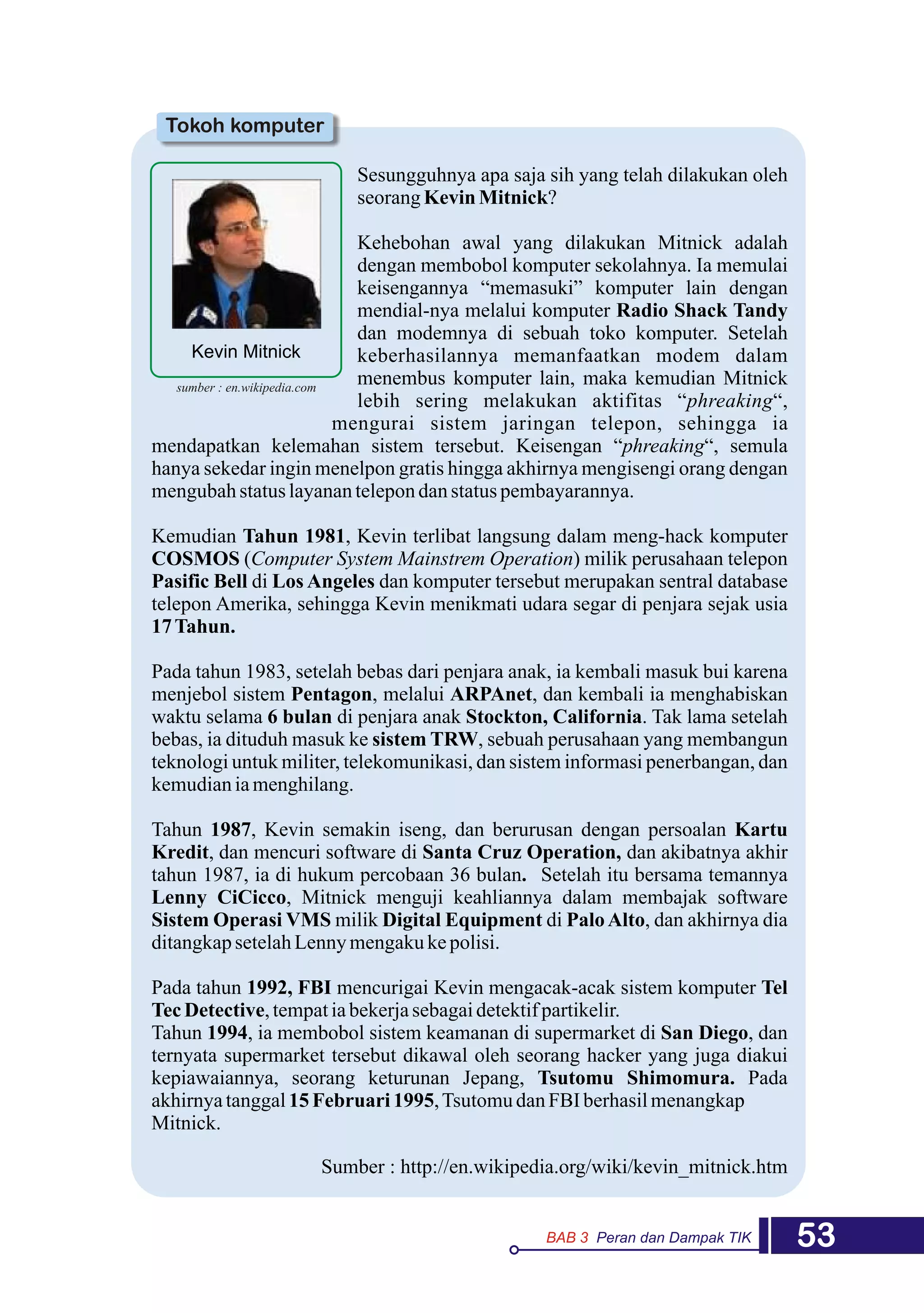 Tik kelas 7. bab 3. peran dan dampak tik | PDF