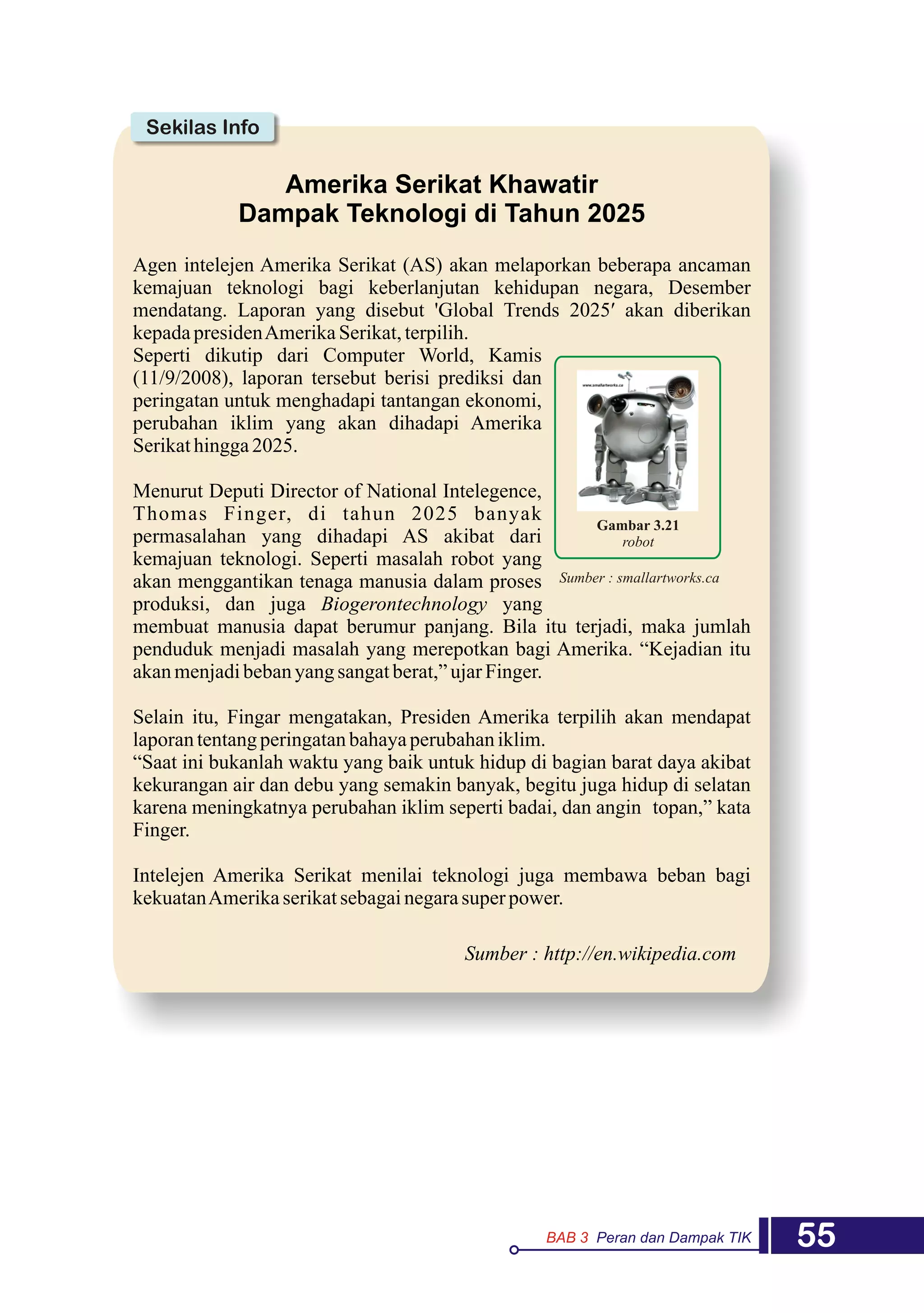 Tik kelas 7. bab 3. peran dan dampak tik | PDF