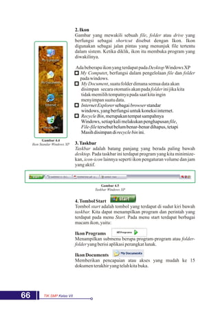 Tik kelas 7. bab 4. sistem operasi windows xp | PDF
