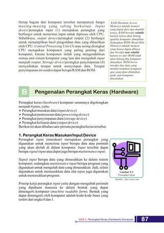 Tik kelas 7. bab 5. perangkat keras (hardware) komputer | PDF