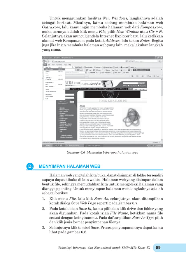Tik kelas 9. bab 6. web browser | PDF