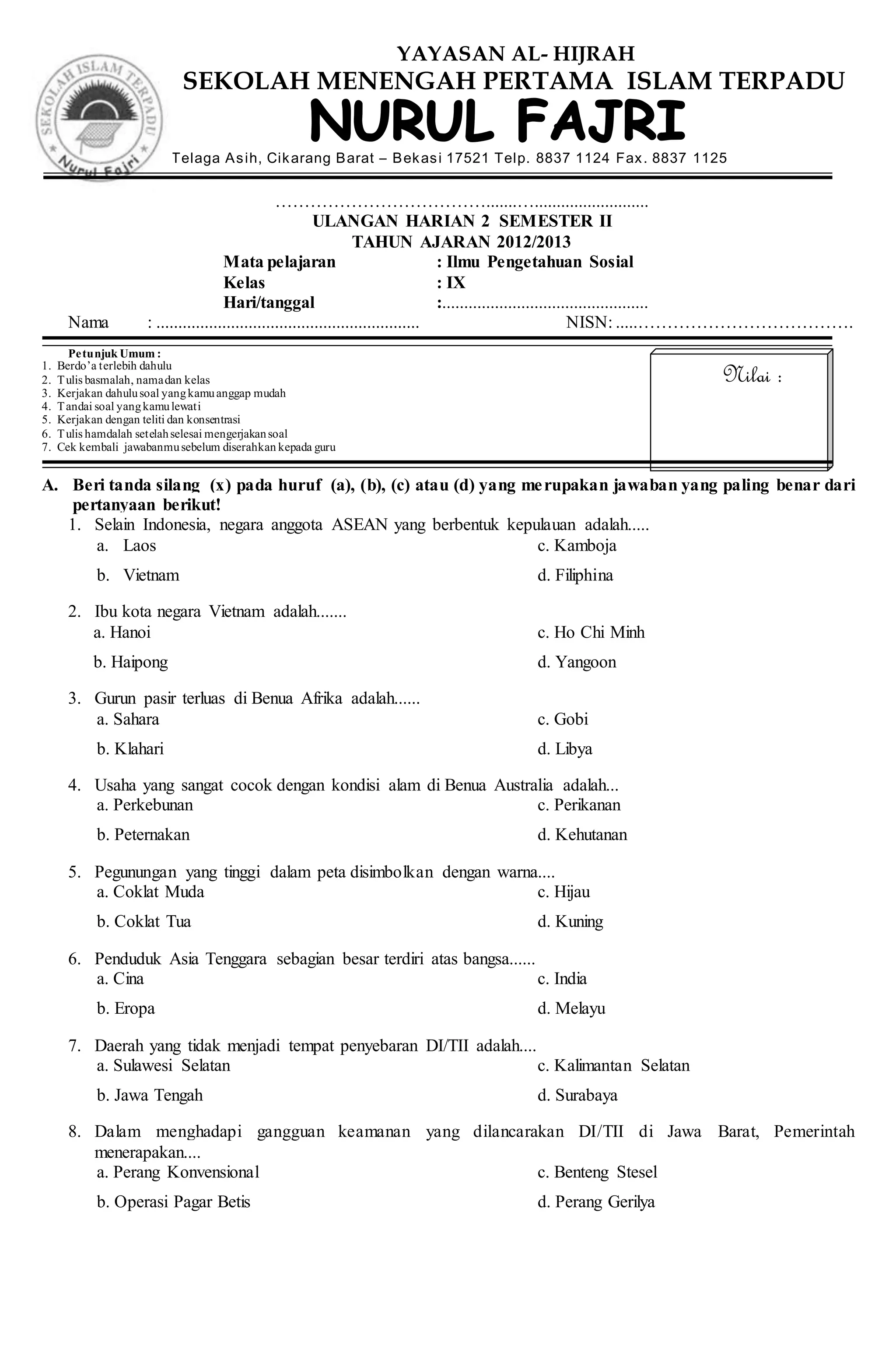 Tik kelas 9 uas | PDF