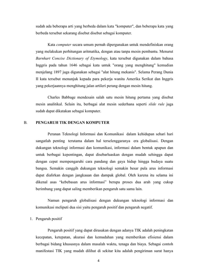 Hubungan TIK dengan Komputer :) | PDF