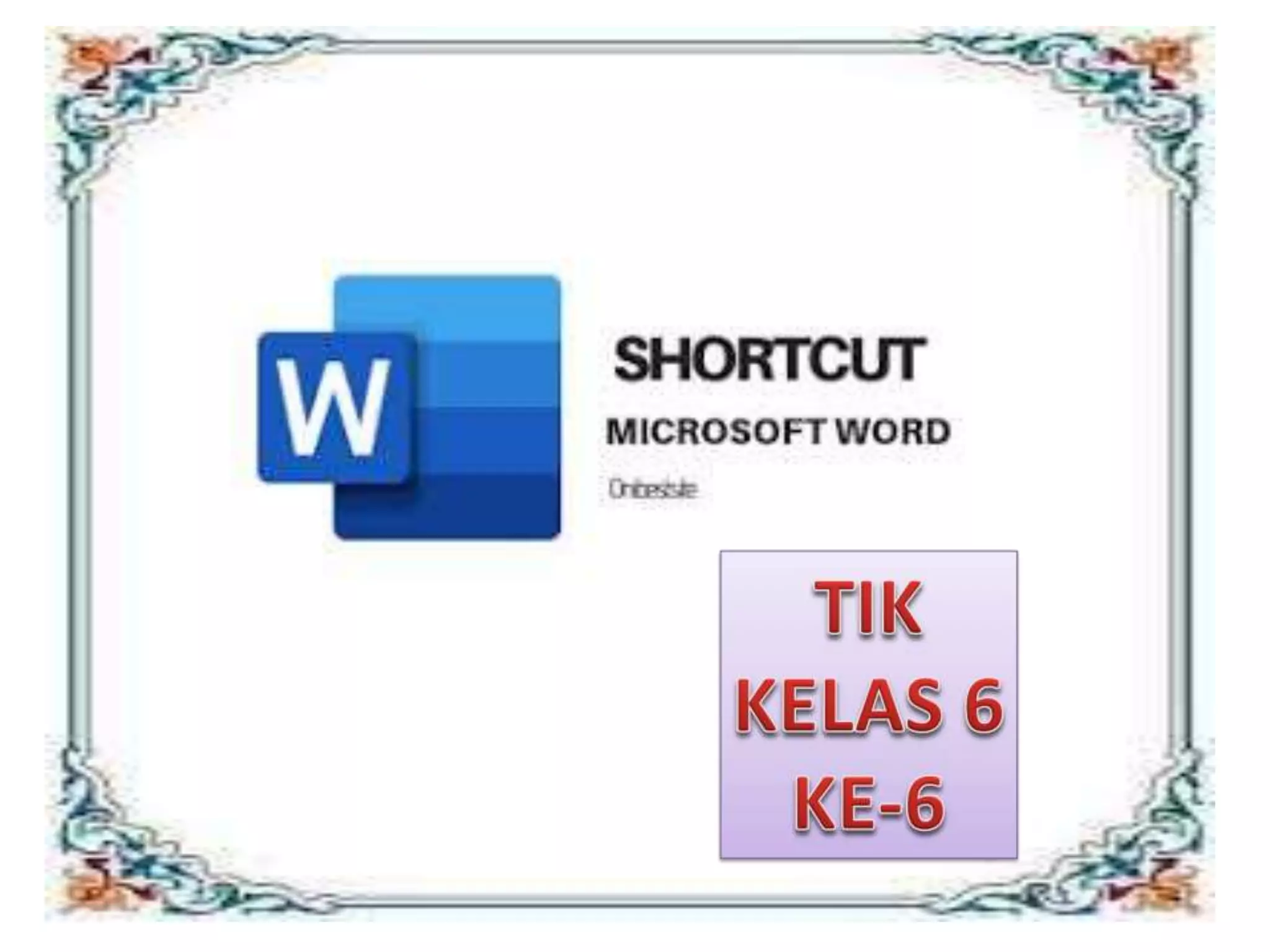 Tik ms word 6 kls 6 | PPT