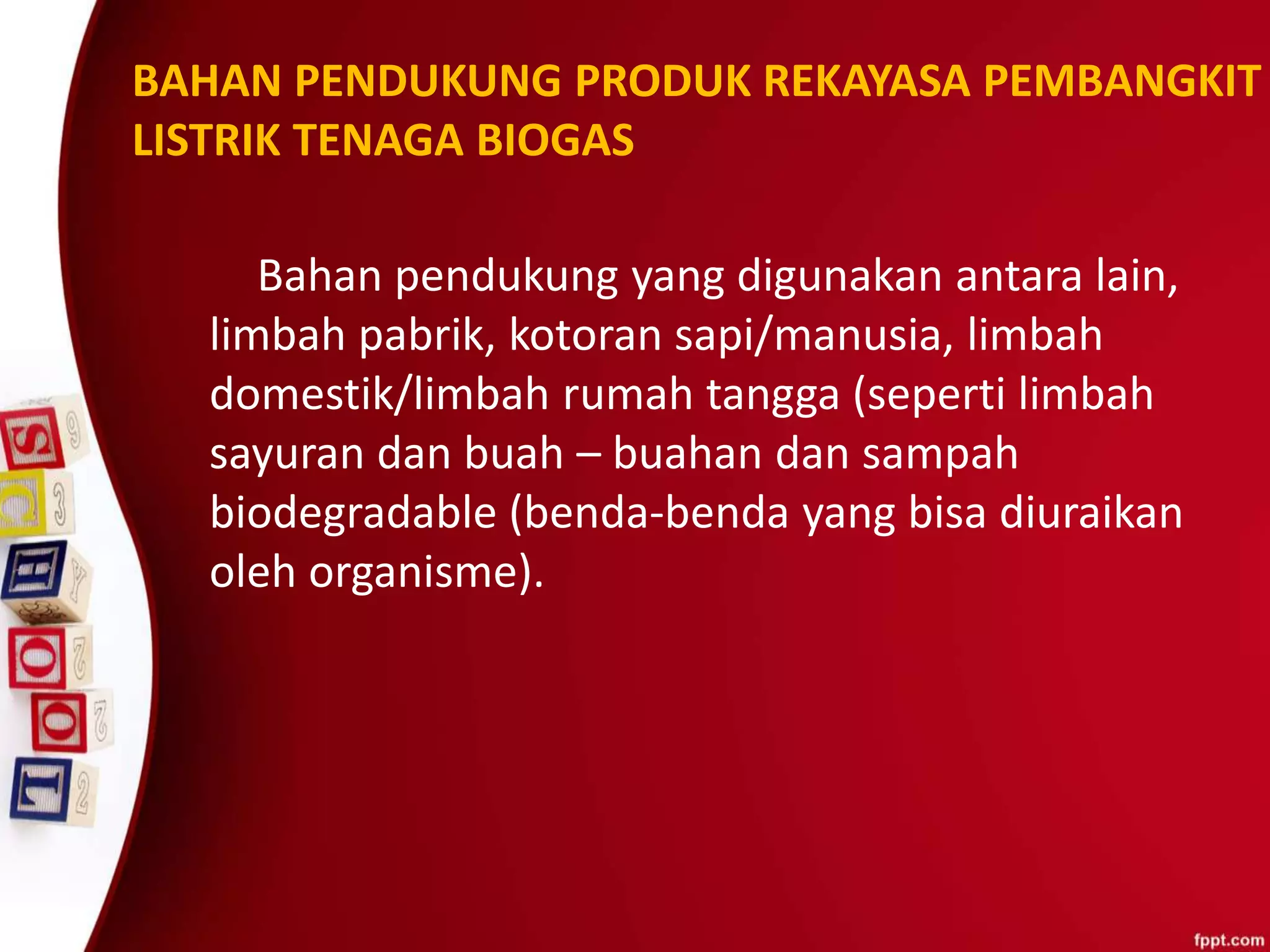 Pembangkit Listrik Sederhana Tenaga Biogas | PPTX