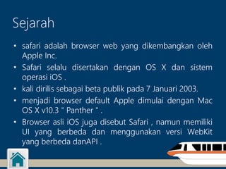 Teknologi Informatika dan Komputer tentang web browser safari | PPSX