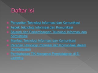 Teknologi Informasi dan Komunikasi | PPTX