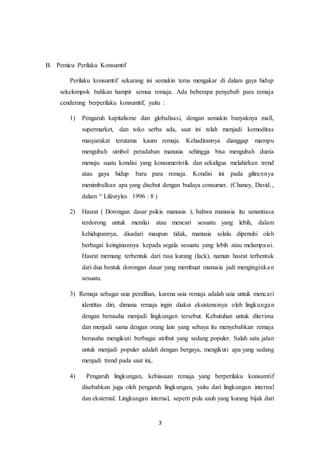 contoh karya tulis tentang perilaku konsumtif | DOCX