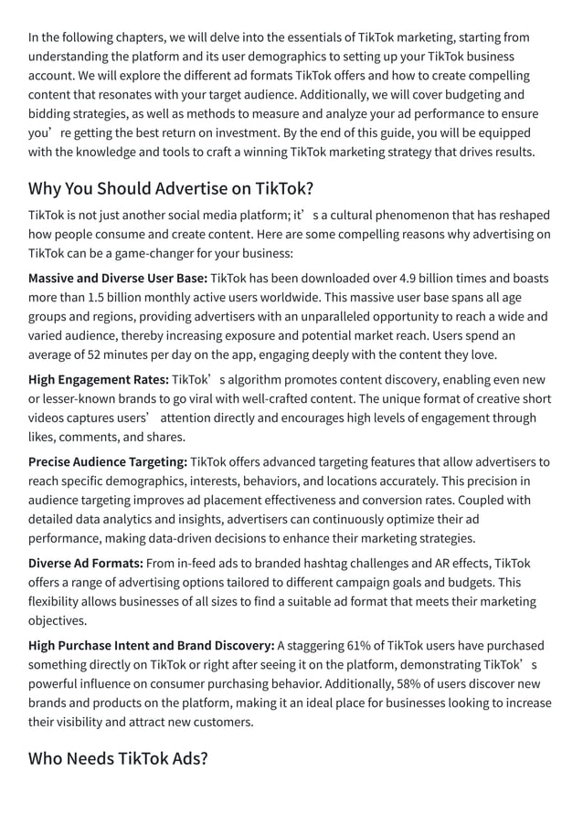 TikTok Ads Tutorial for Beginners – How to Advertise on TikTok | PDF