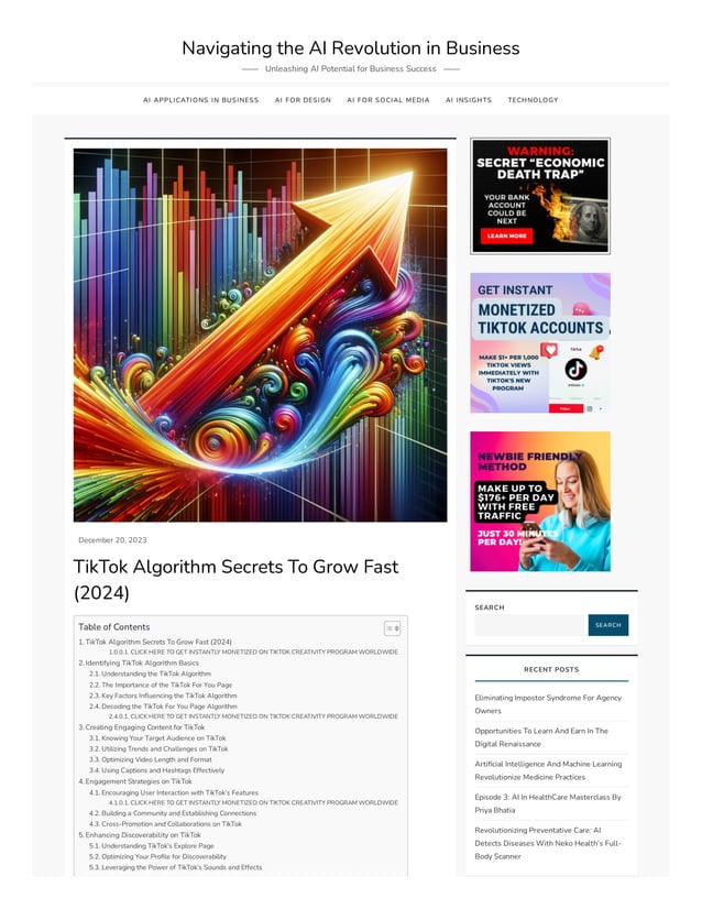 TikTok Algorithm Secrets To Grow Fast (2024) | PDF