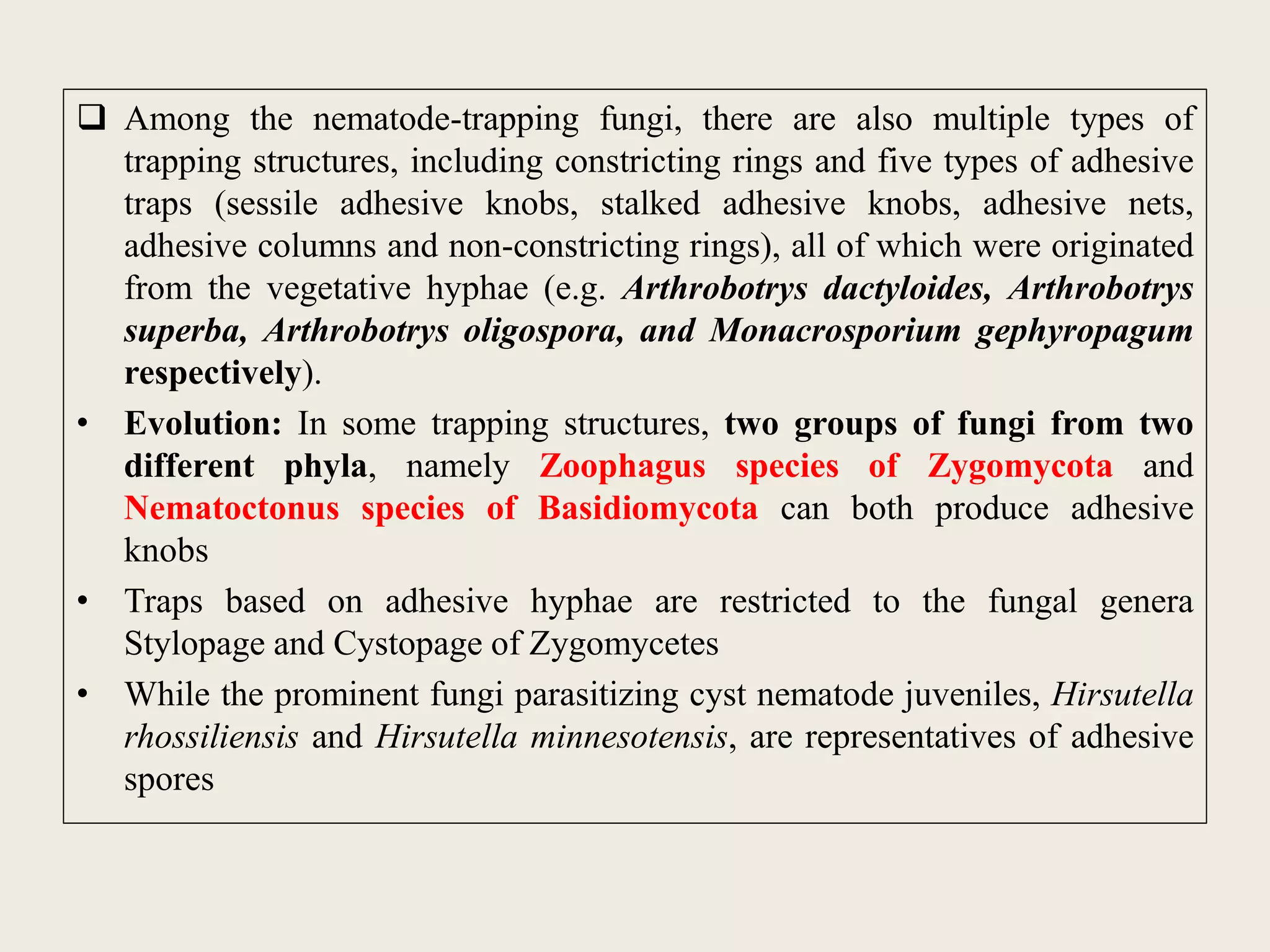 Fungi-Nematode Interaction: Diversity, Ecology and Bio-control Prospects in Agriculture | PPTX