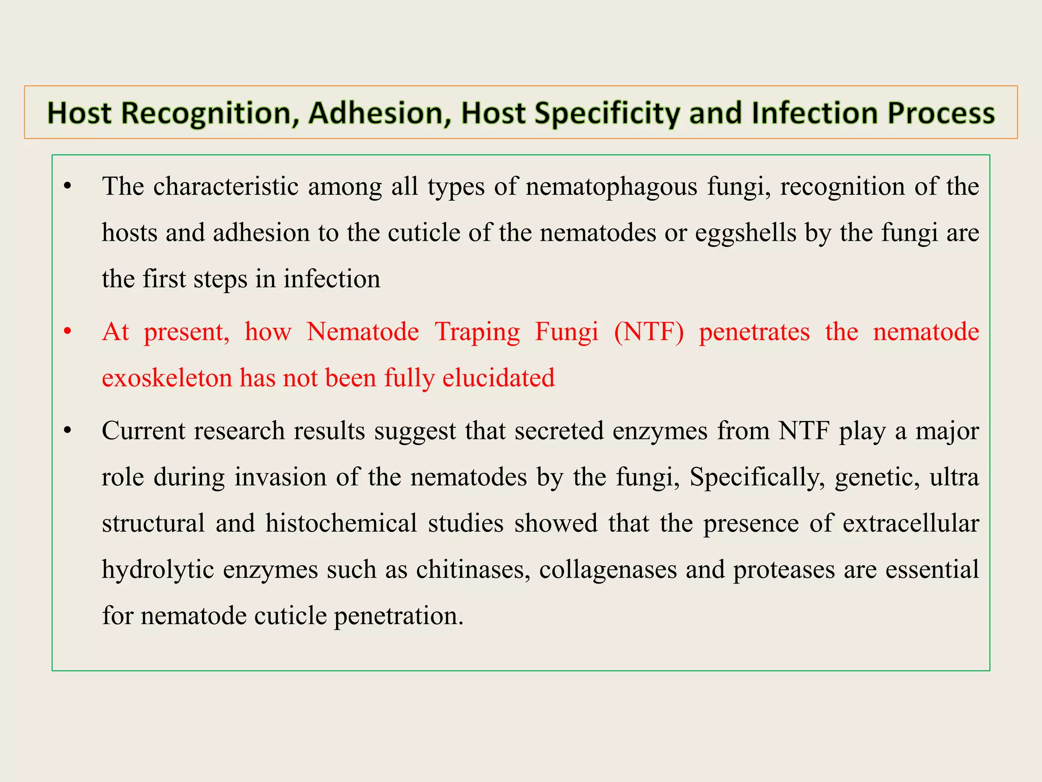 Fungi-Nematode Interaction: Diversity, Ecology and Bio-control Prospects in Agriculture | PPTX