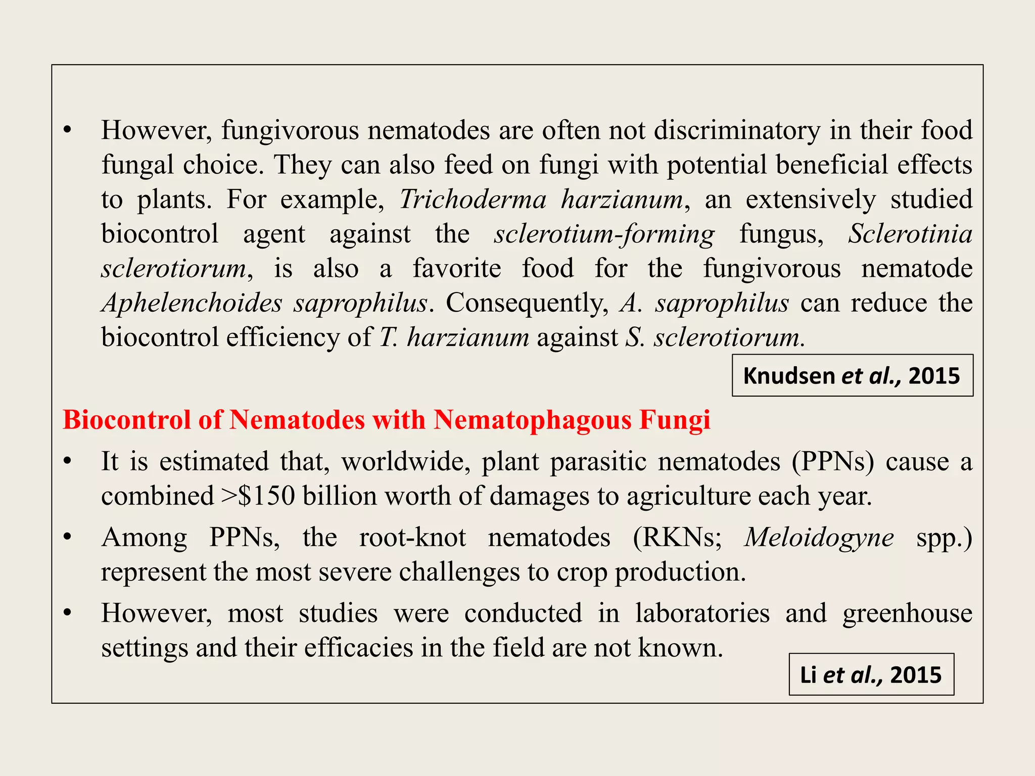 Fungi-Nematode Interaction: Diversity, Ecology and Bio-control Prospects in Agriculture | PPTX
