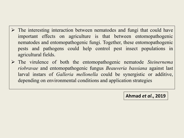 Fungi-Nematode Interaction: Diversity, Ecology and Bio-control Prospects in Agriculture | PPTX