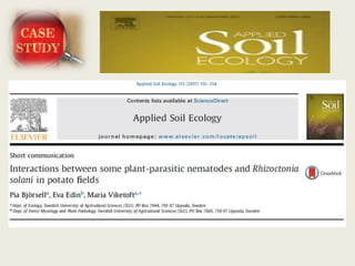 Fungi-Nematode Interaction: Diversity, Ecology and Bio-control Prospects in Agriculture | PPTX