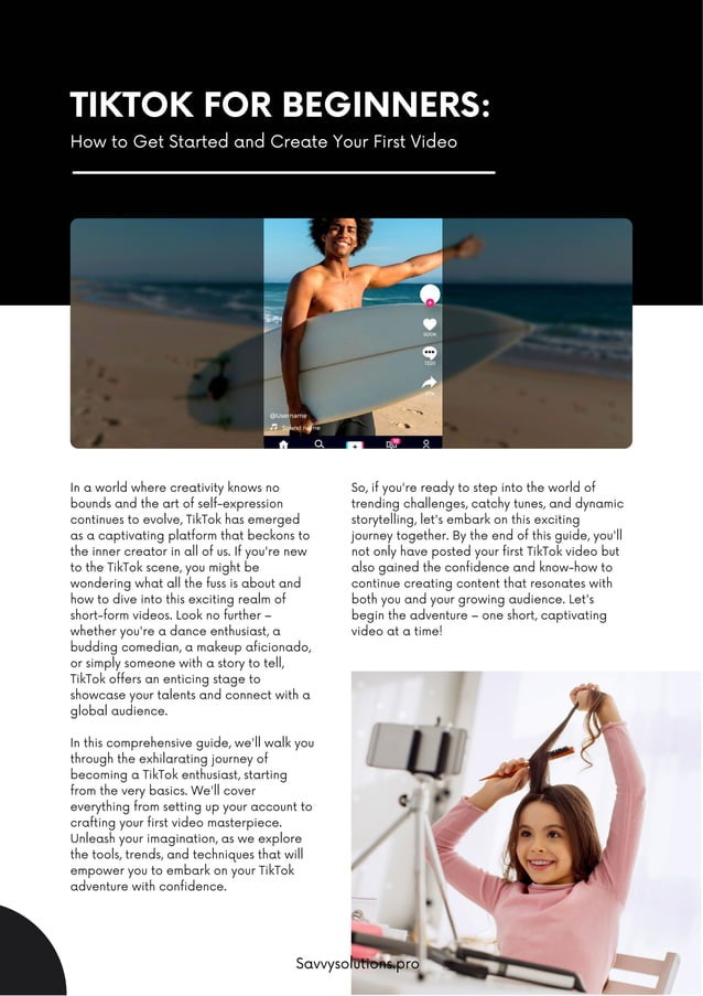 TikTok for Beginners.pdf | Internet for Beginners | Internet