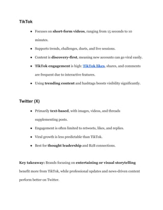 TikTok vs Twitter (X) 2026_ Best Platform Brand Growth Guide | PDF