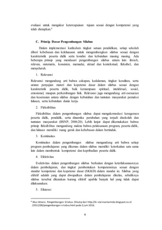 Mekanisme Penulisan Silabus | PDF