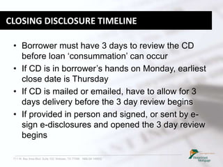 TILA-RESPA Integrated Disclosure Rule | PPT