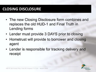 TILA-RESPA Integrated Disclosure Rule | PPT