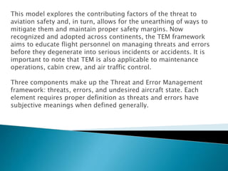 Threat and Error Management in Aviiation | PDF