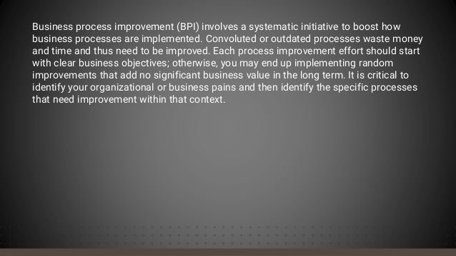 Strategies for Business Process Improvement | PPT